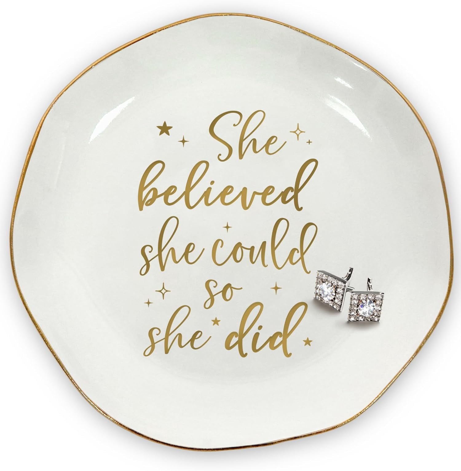 Graduation Gifts for Her - 4"x4" Round-Shaped Ceramic Dish Tray ...