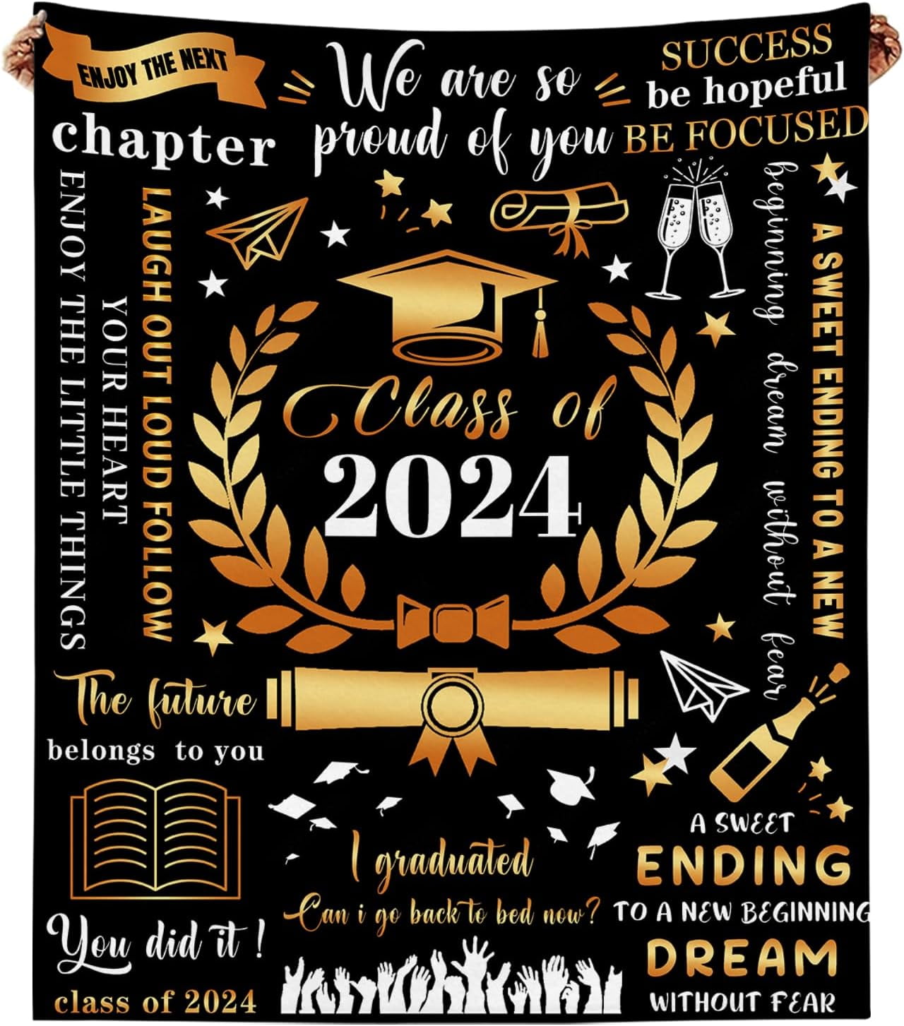 Graduation Gifts Blanket, Class of 2024 Gifts, Granddaughter Grandson ...