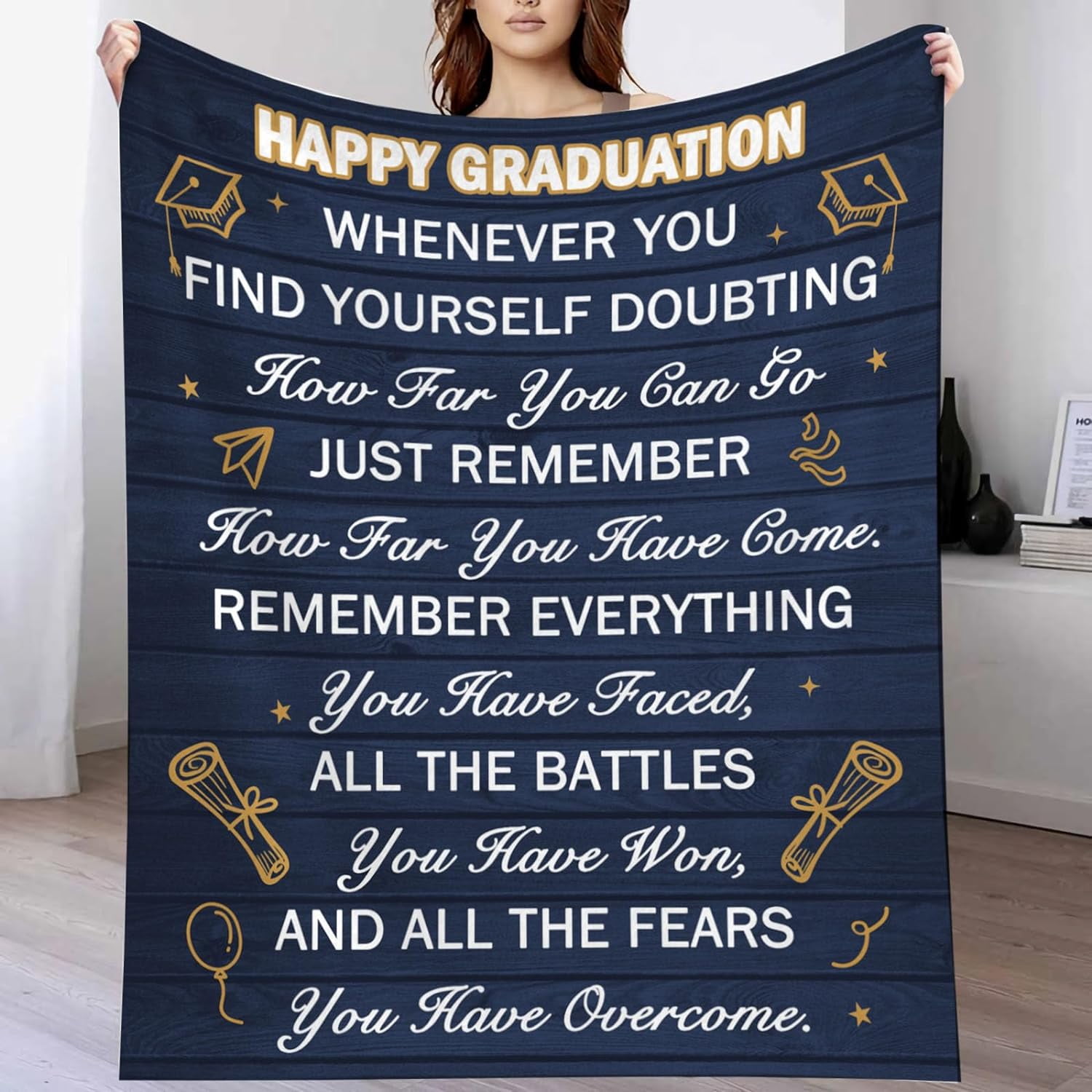 Graduation Gifts Class of 2024 Throw Blanket 50X60 Gifts for Him Her ...