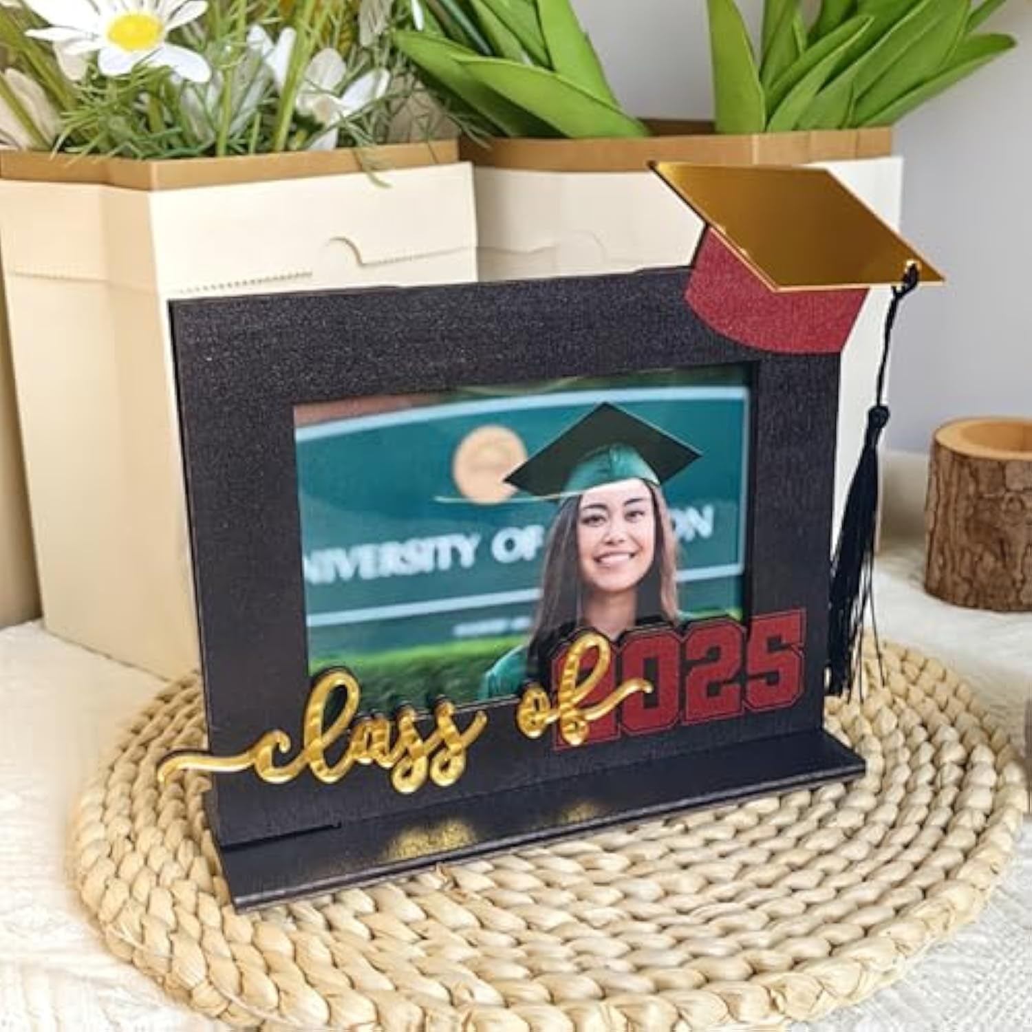 Graduation Gifts Graduation Photo Frame, Wooden Class of 2025 Picture ...