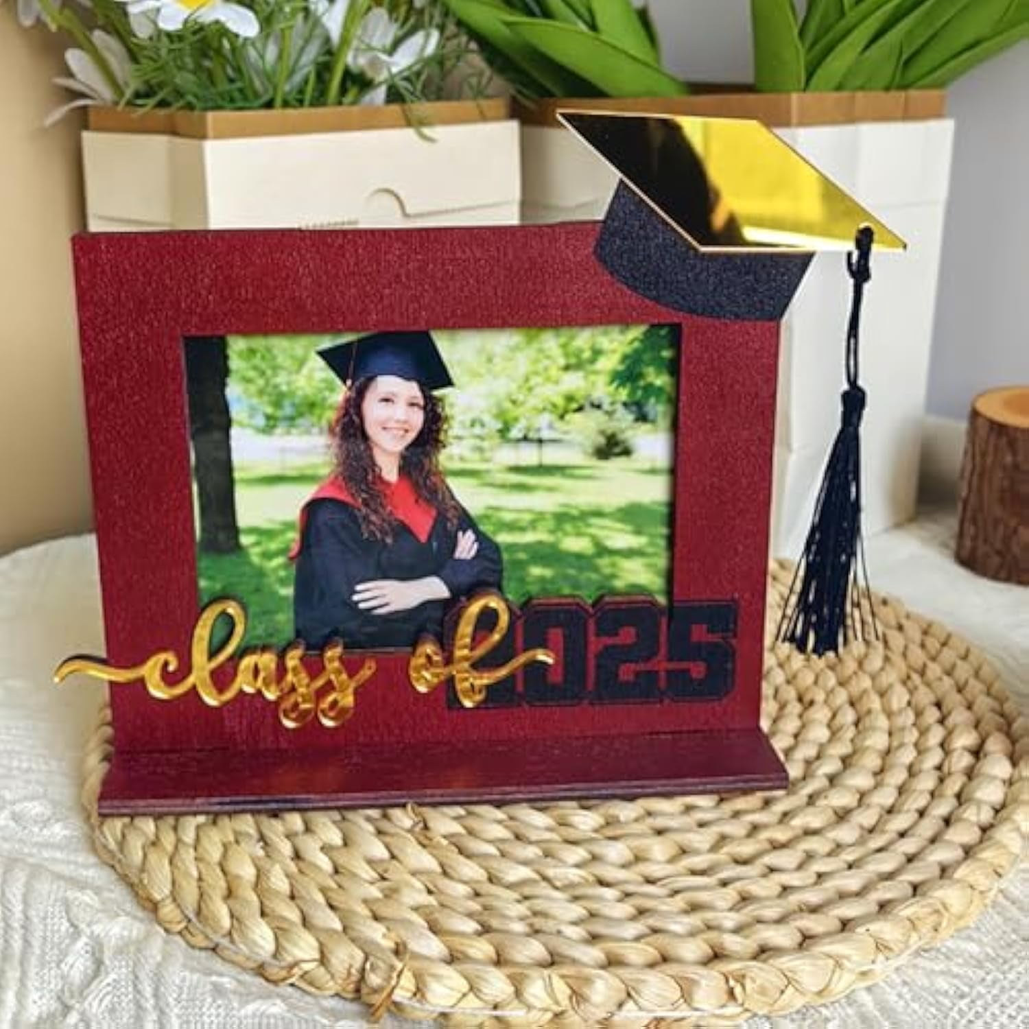 Graduation Gifts Graduation Photo Frame, Wooden Class of 2025 Picture ...