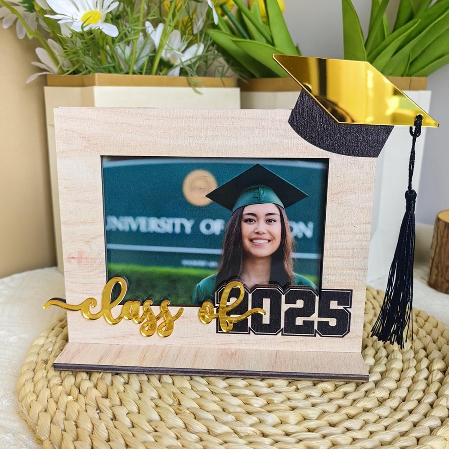 Graduation Gifts Graduation Photo Frame, Wooden Class of 2025 Picture ...