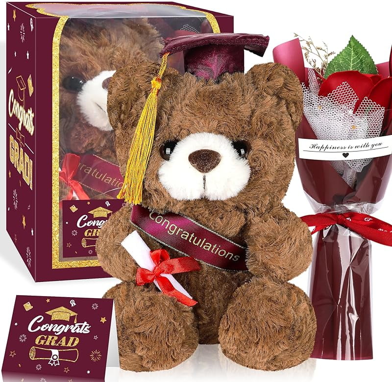 Graduation Gifts Set Class of 2025 Stuffed Teddy Bear with Soap ...