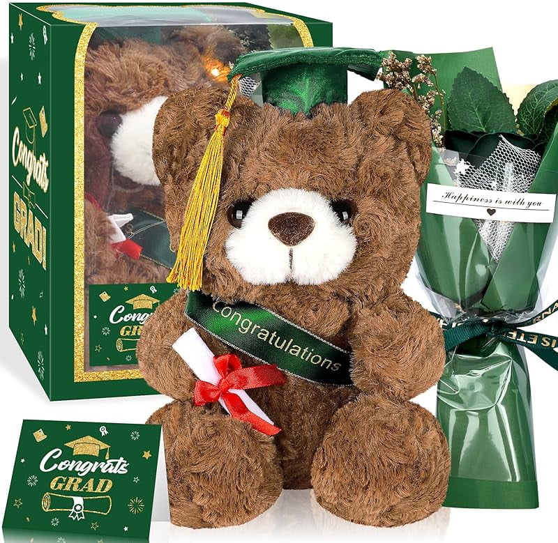 Graduation Gifts Set Class of 2025 Stuffed Teddy Bear with Soap ...