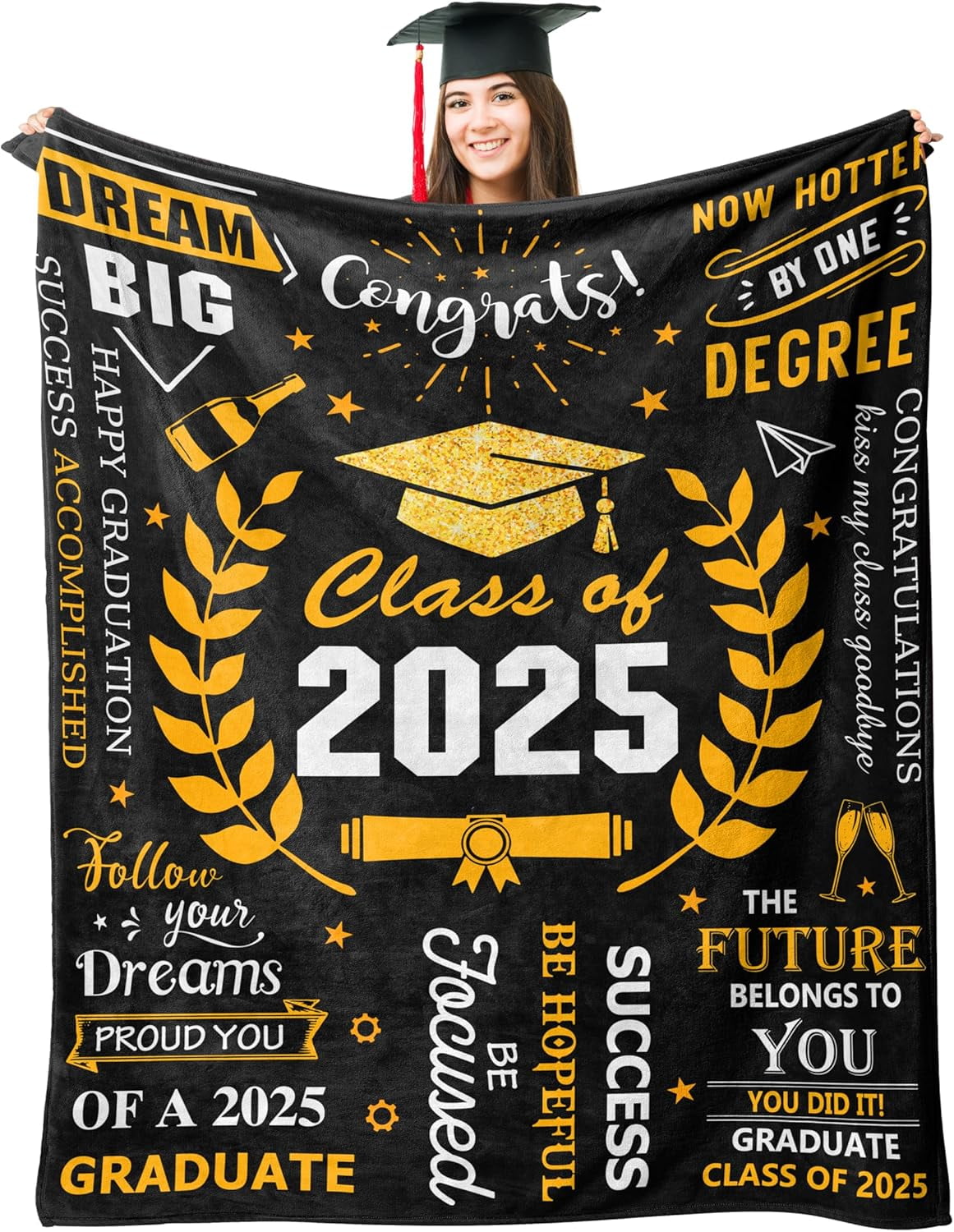 Graduation Gifts Throw Blanket, 2025 Graduation Gifts for Her Him, High ...