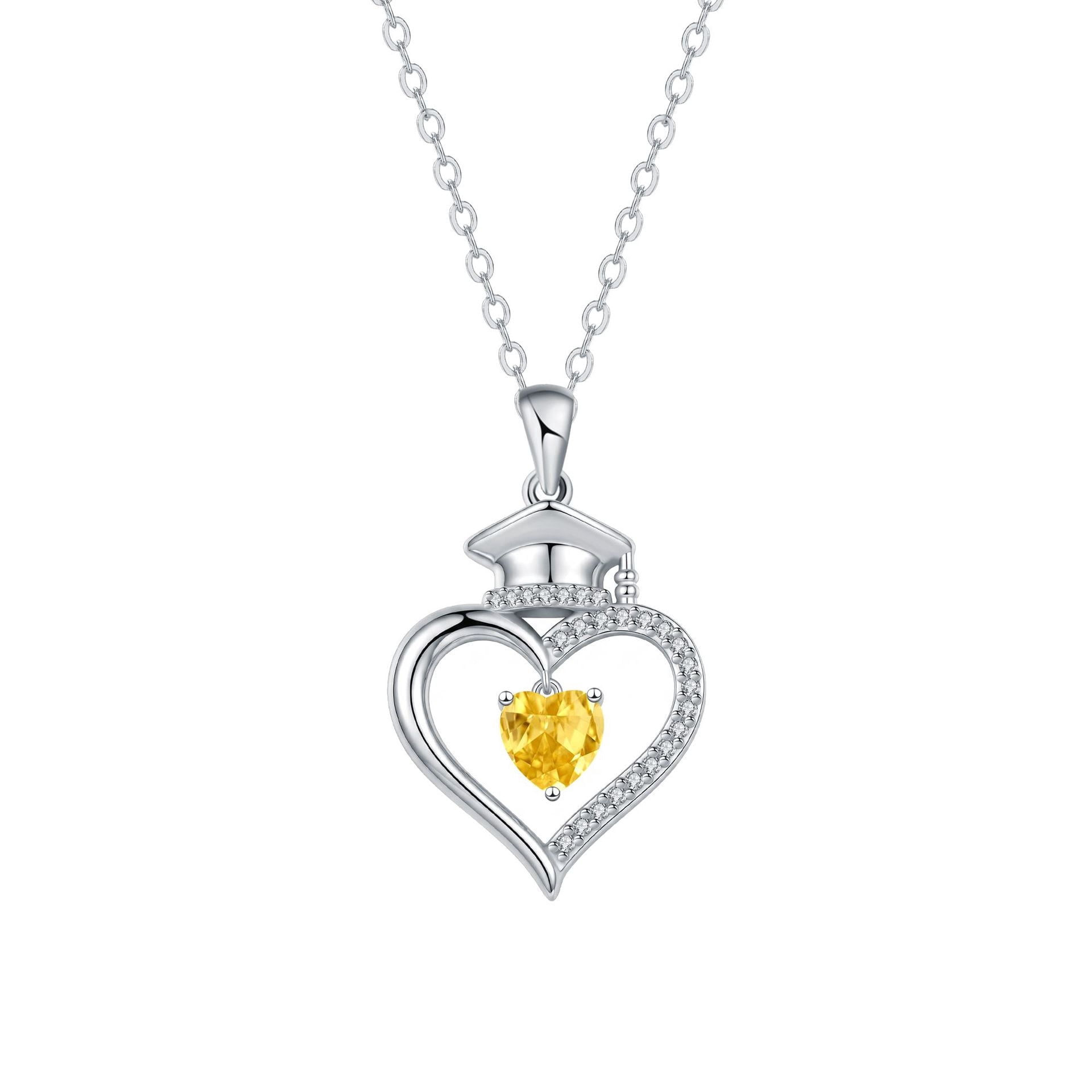 Graduation Gifts for Her, Sterling Silver Heart Birthstone Necklace ...
