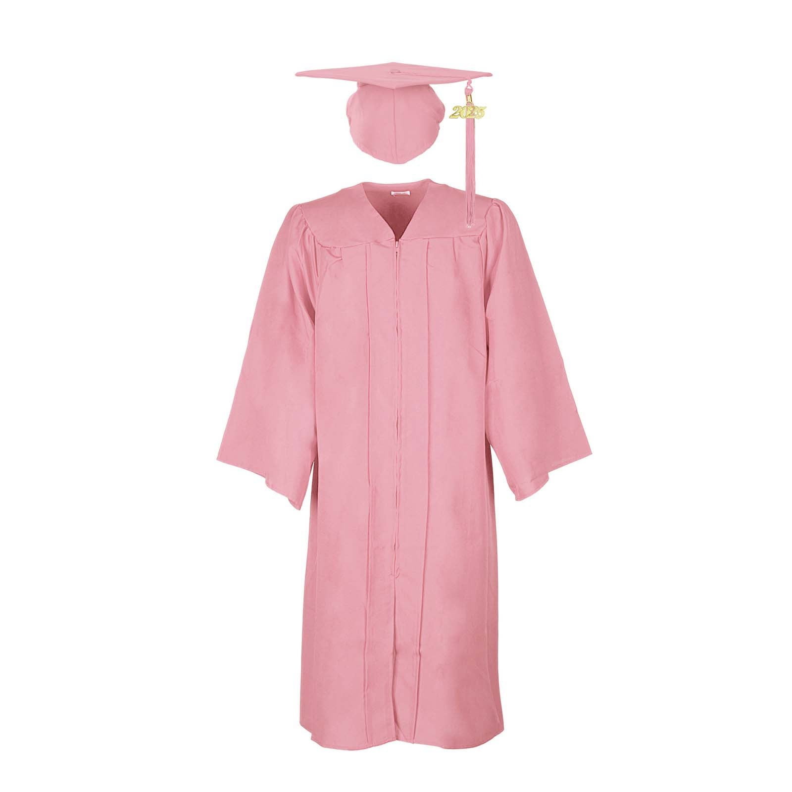 Graduation Gown And Cap With Tassel Set For Adults2025 Solid High ...