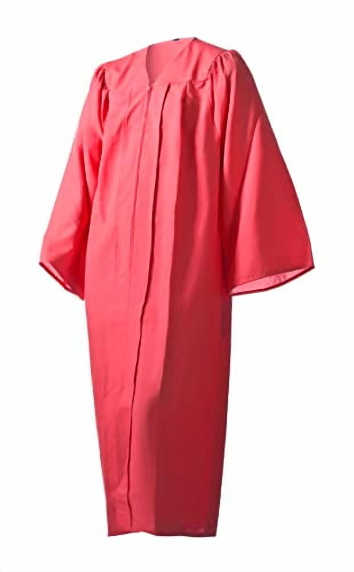 Honors Graduation Academic Gown (Pink, Matte, Size 24) for heights (2 ...