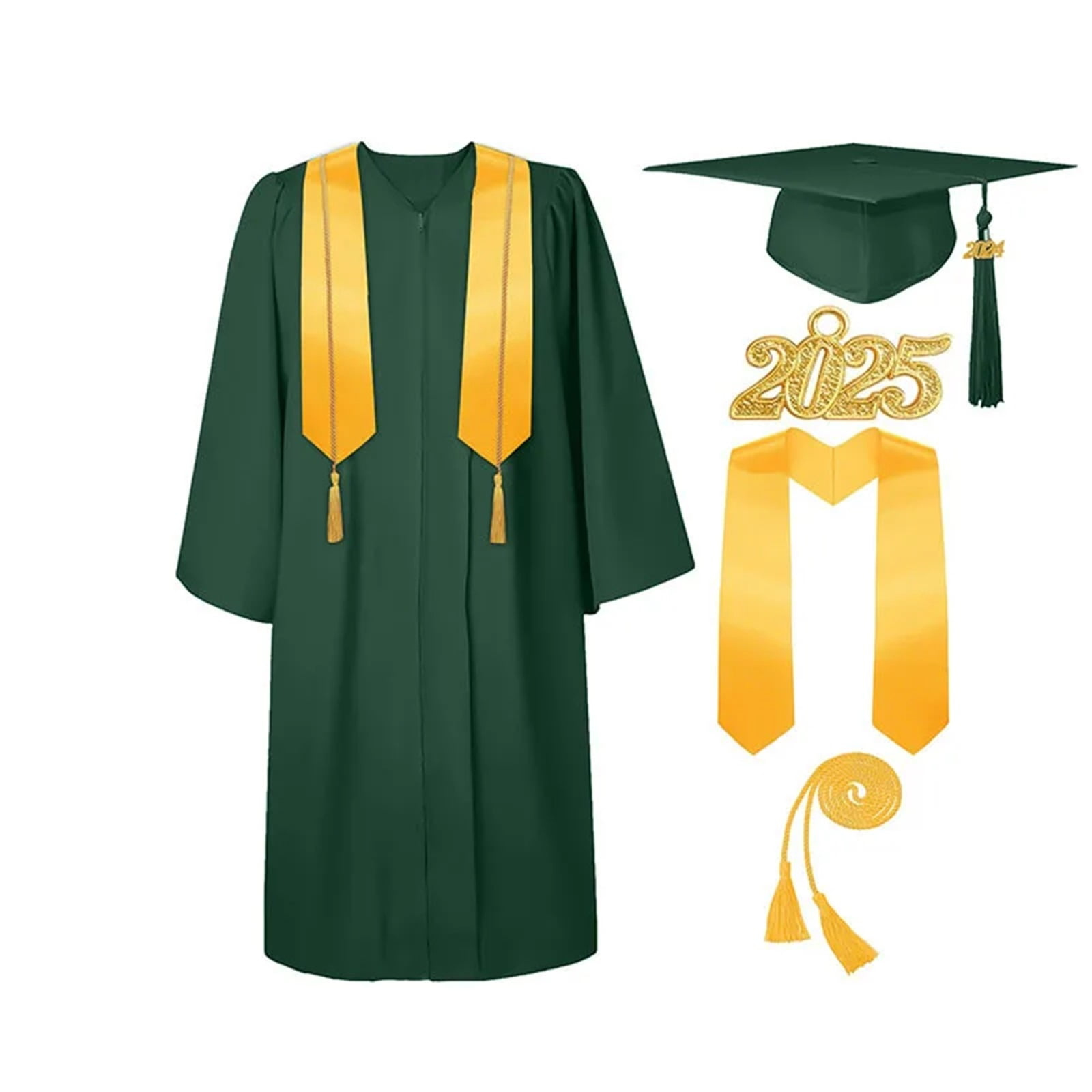 Graduation Gowns College Graduation Caps Uniform Set With Tassel Stole ...