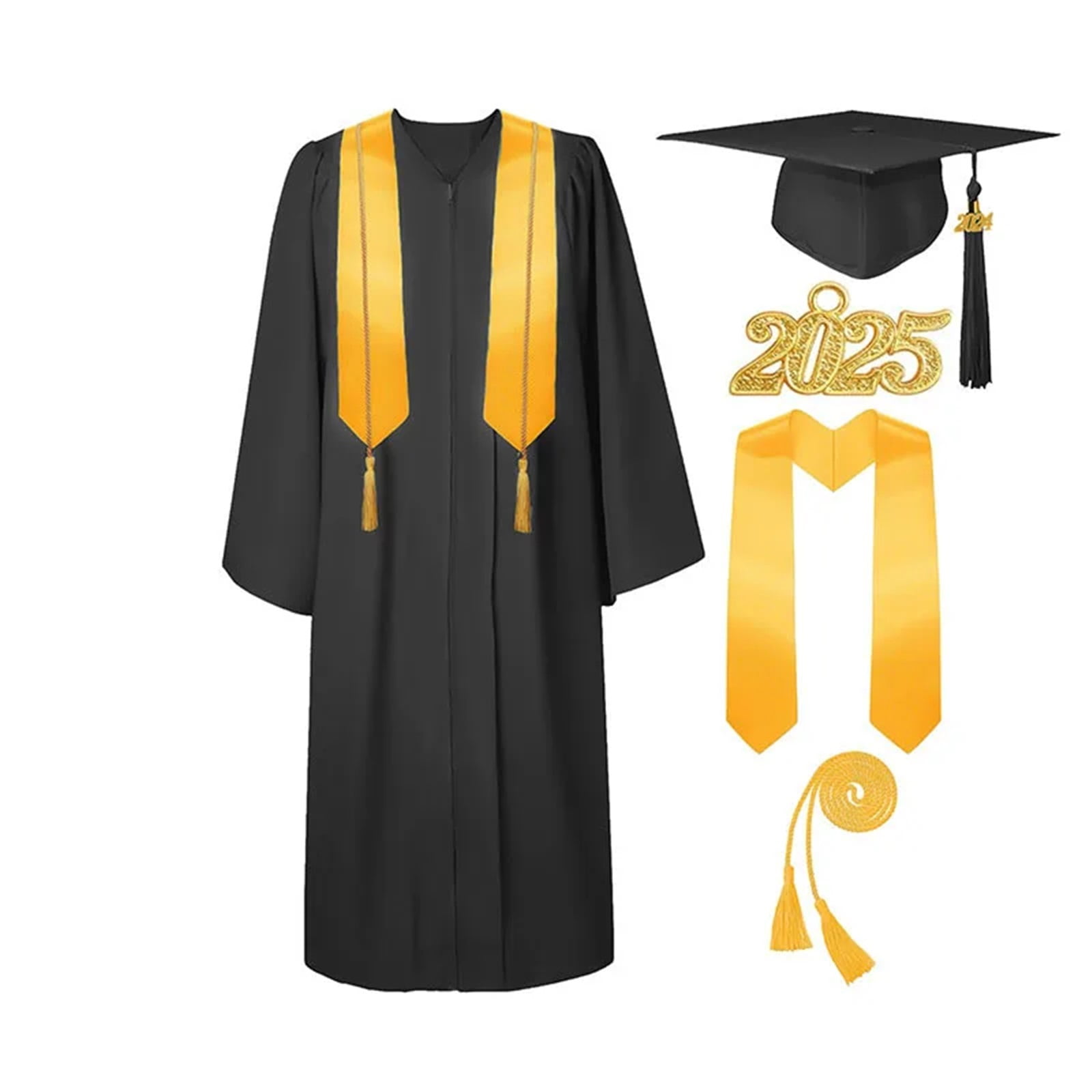 Graduation Gowns College Graduation Caps Uniform Set With Tassel Stole ...