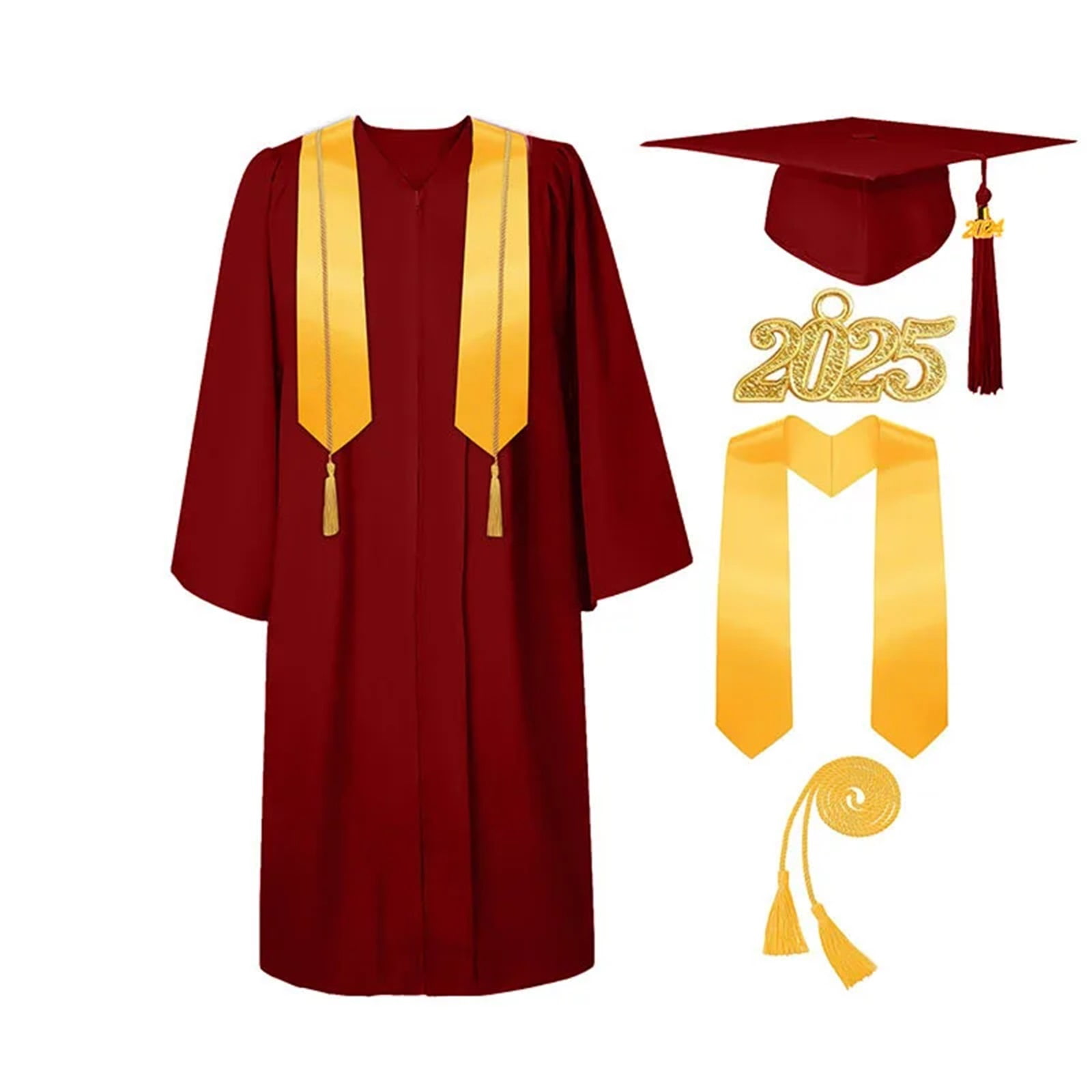 Graduation Gowns College Graduation Caps Uniform Set With Tassel Stole ...
