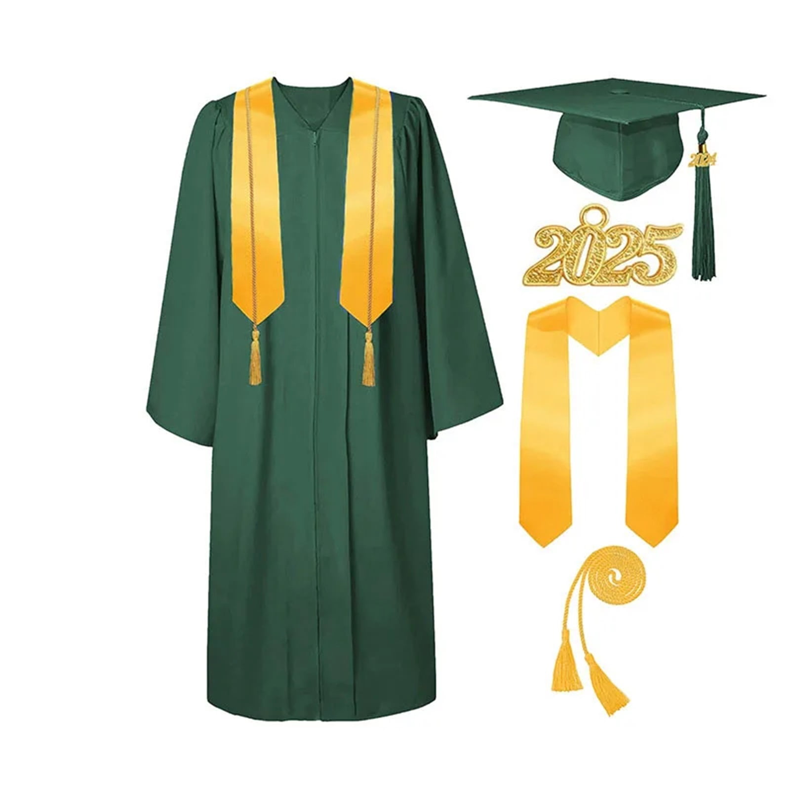 Graduation Gowns College Graduation Caps Uniform Set With Tassel Stole ...