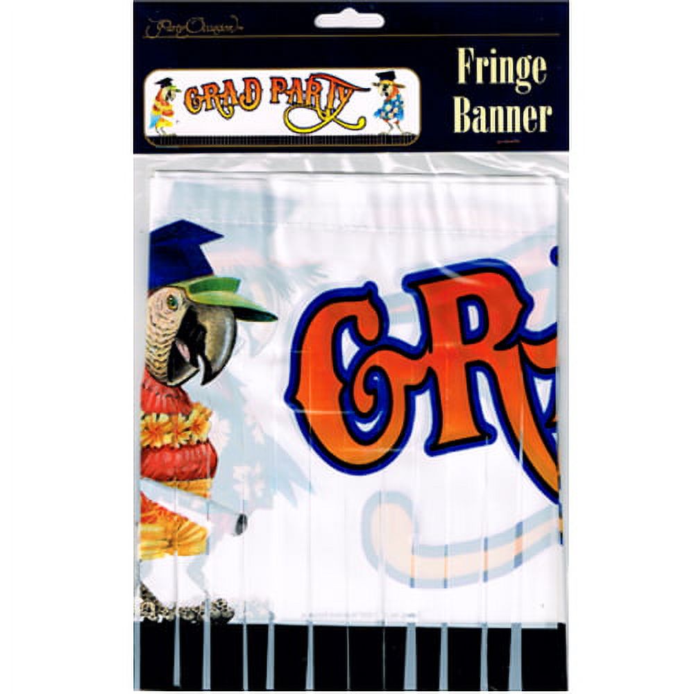 Graduation 'Grad Party' Fringe Banner (1ct) - Walmart.com
