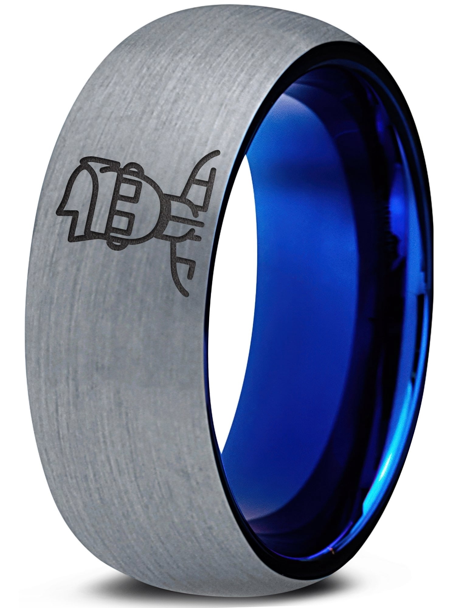Graduation Grey Pinky Ring Tungsten Gamer Wedding Bands Women ...