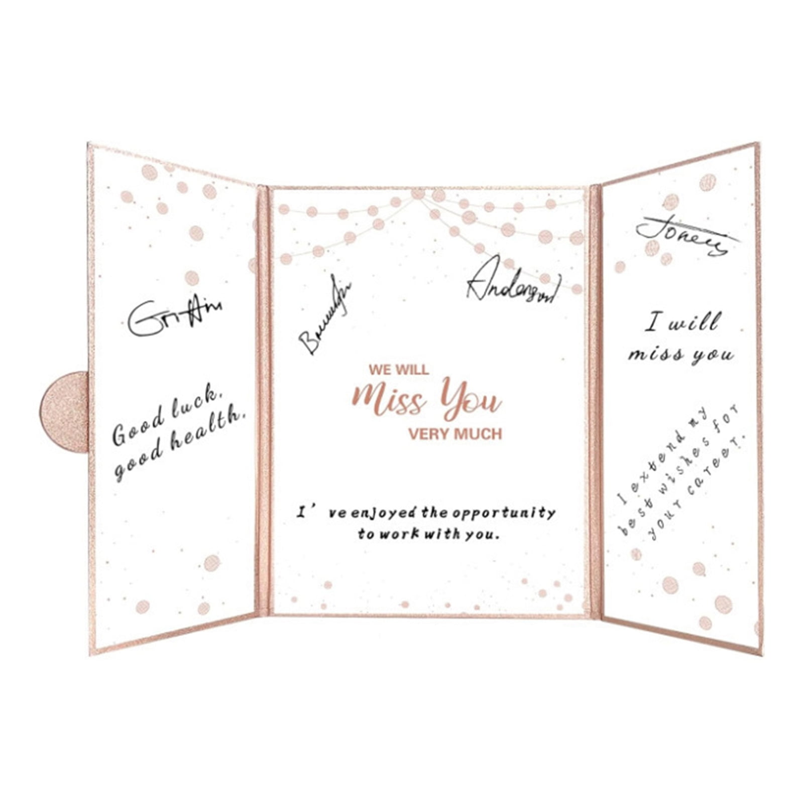 Graduation Guest Book Alternative Signature Congrats Certificate Gold ...