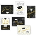 Graduation Hat Card Set / 12 Cards With White Envelopes / 4 5/8" x 6 1/ ...