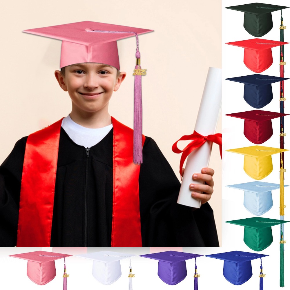 Graduation Hat Matte Graduation Cap with 2025 Tassel for High School ...