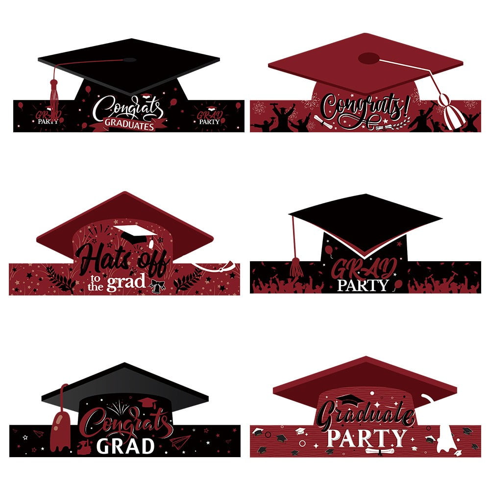 Deals! Graduation Hat Paper Cutout 2024 Graduation Party Decoration Kit ...