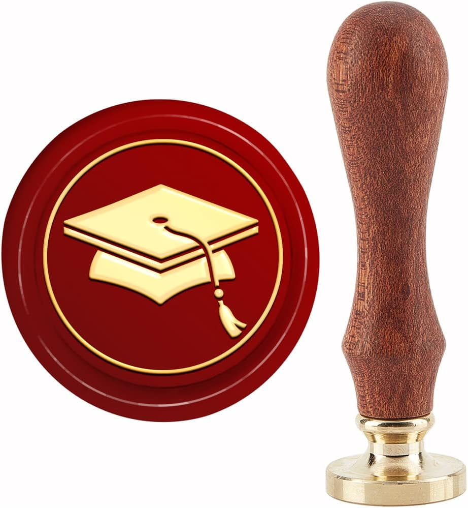 Graduation Hat Wax Seal Stamp Graduation Sealing Wax Stamps 30mm Retro ...