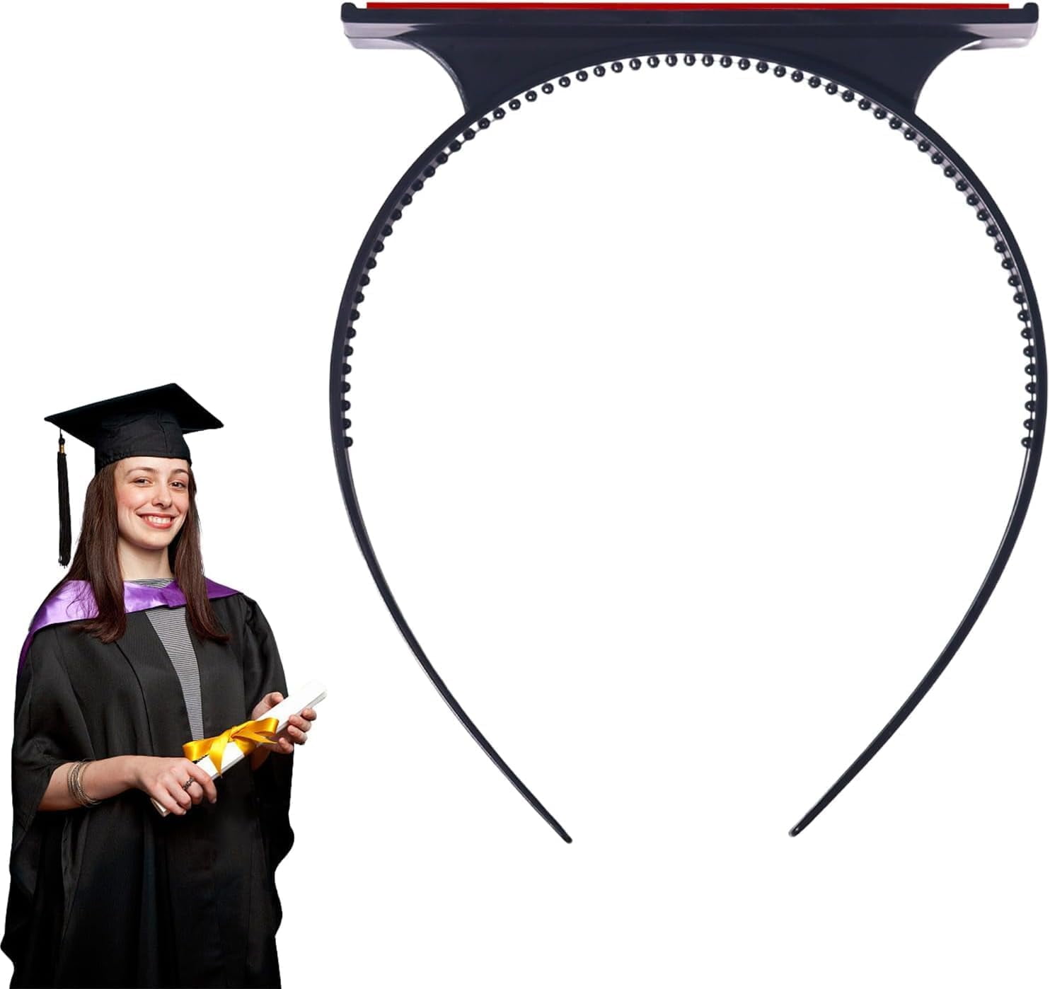 Graduation Headband, Upgrade Inside Grad Cap Holder Clip Secures ...