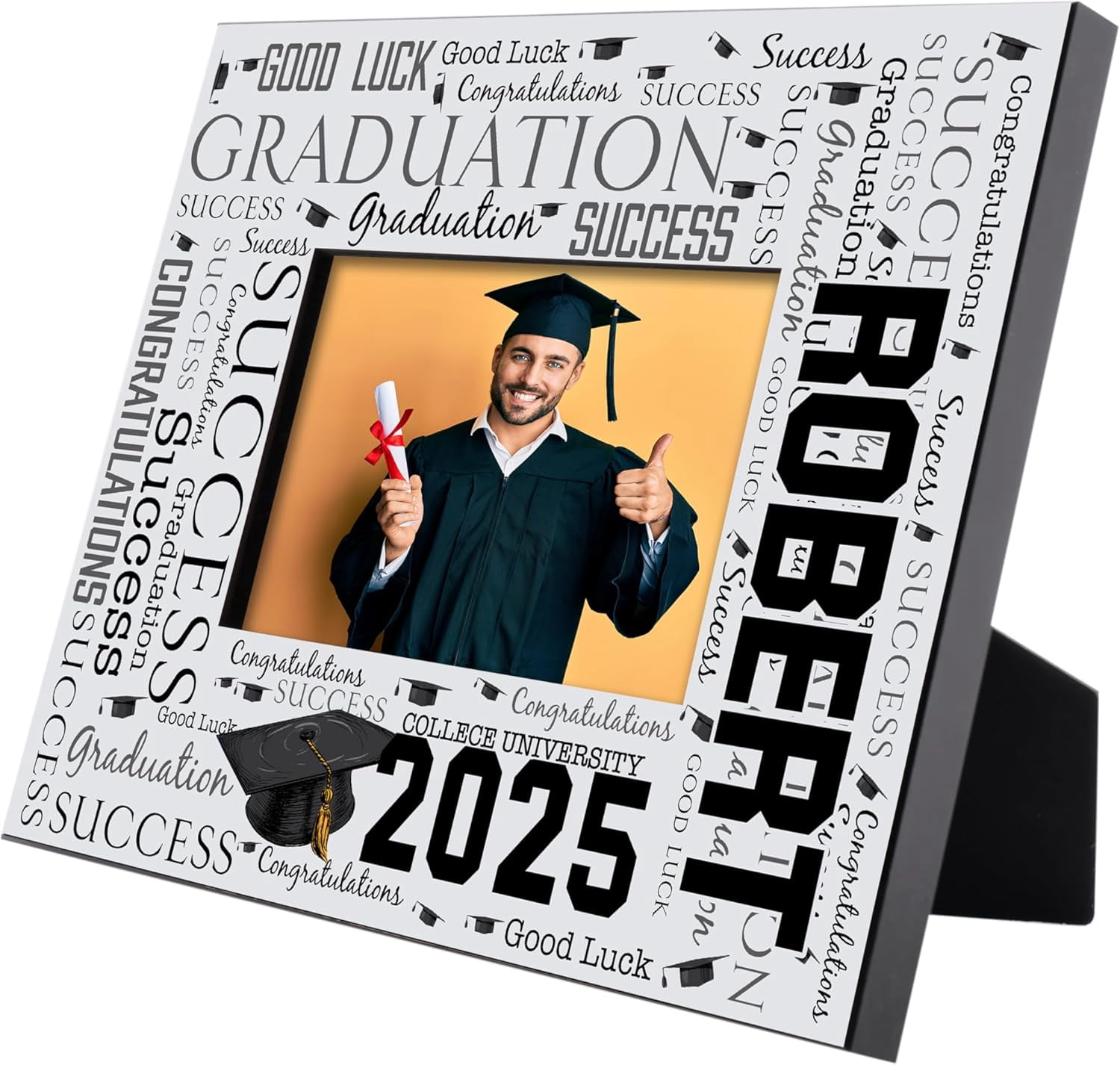 Graduation for Her, Him 2025, Graduation Frame for Graduates, w/ Name ...