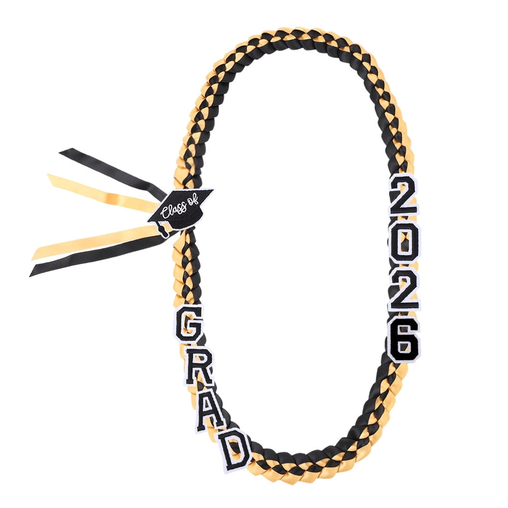 Graduation Honor Cord, Double-Layer Satin Ribbon with Floral Wreath ...