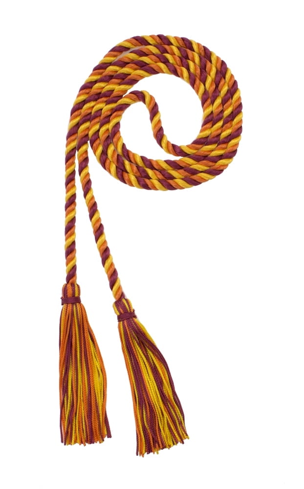 Graduation Honor Cord - MAROON / ORANGE / GOLD - Every School Color ...