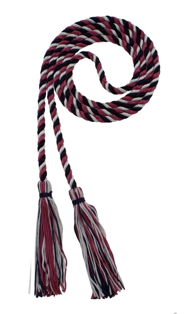 Graduation Honor Cord - NAVY / MAROON / GRAY - Every School Color ...