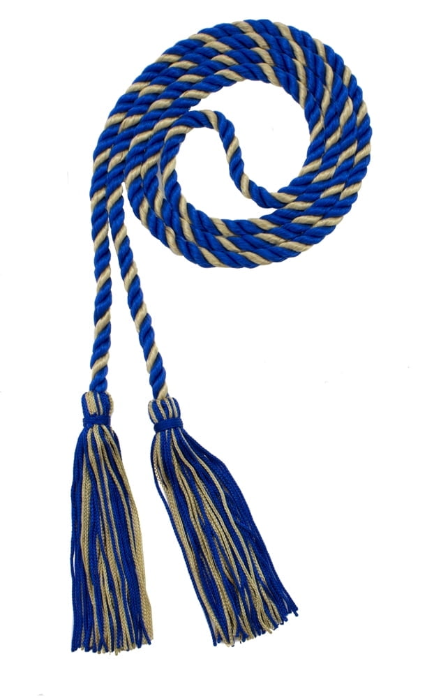 Graduation Honor Cord - ROYAL / OLD GOLD - Every School Color Available ...