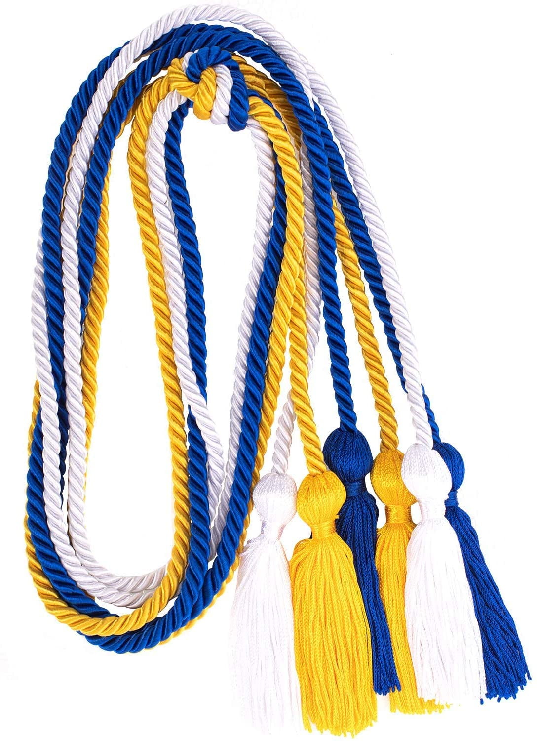 Graduation Honor Cords Grad Royal Blue Gold White Tassel Cords 67.7 ...