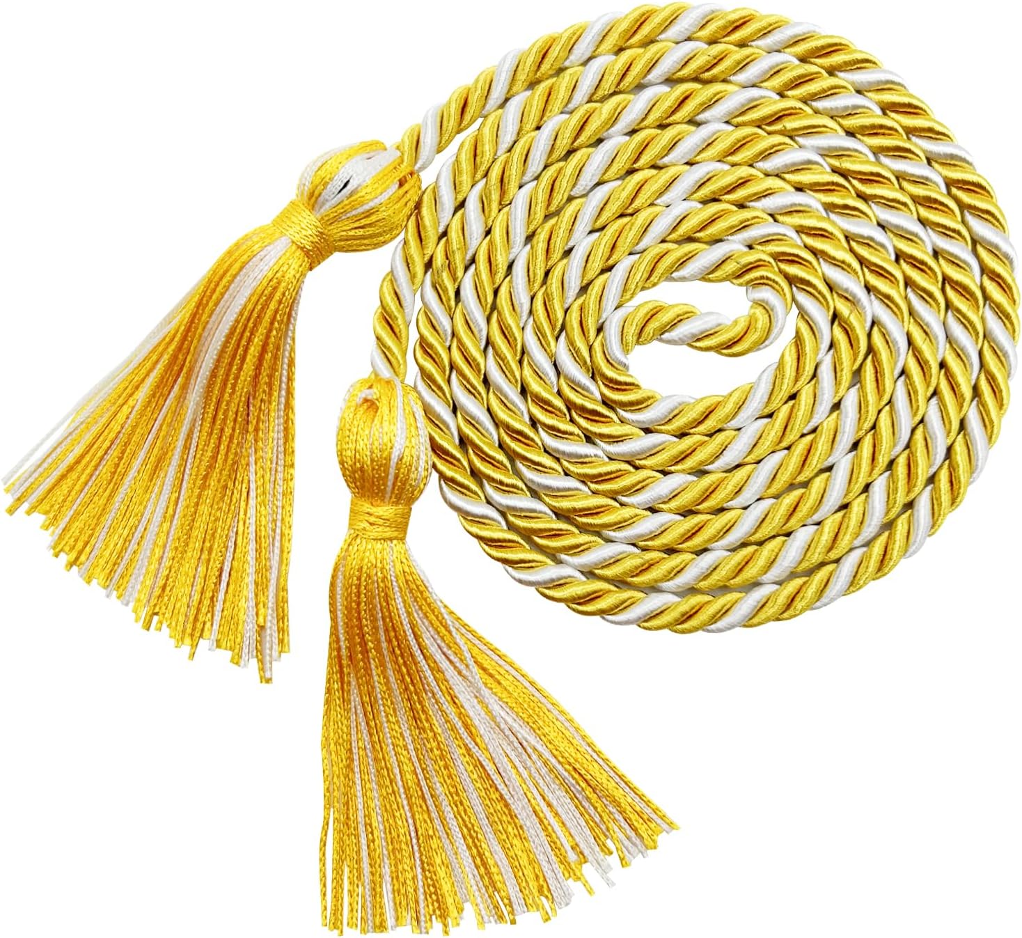 Graduation Honor Cords White and Gold Graduation Cords, 67" Long for ...