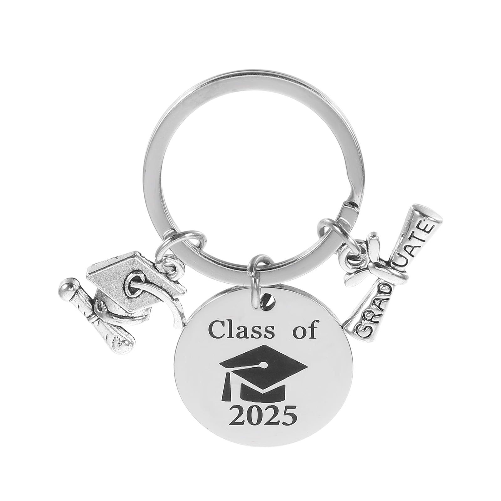 Graduation Key Ring Stainless Steel Class of 2025 Keychain Congrats ...