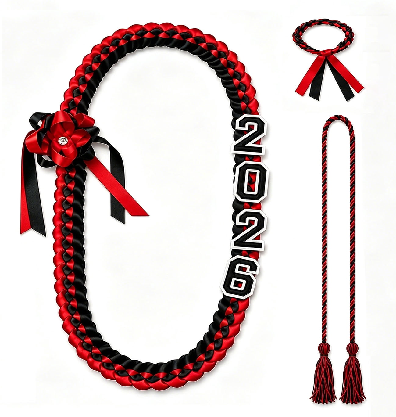 Graduation Lei Class of 2026 Graduation Ribbon Leis with Honor Cord ...