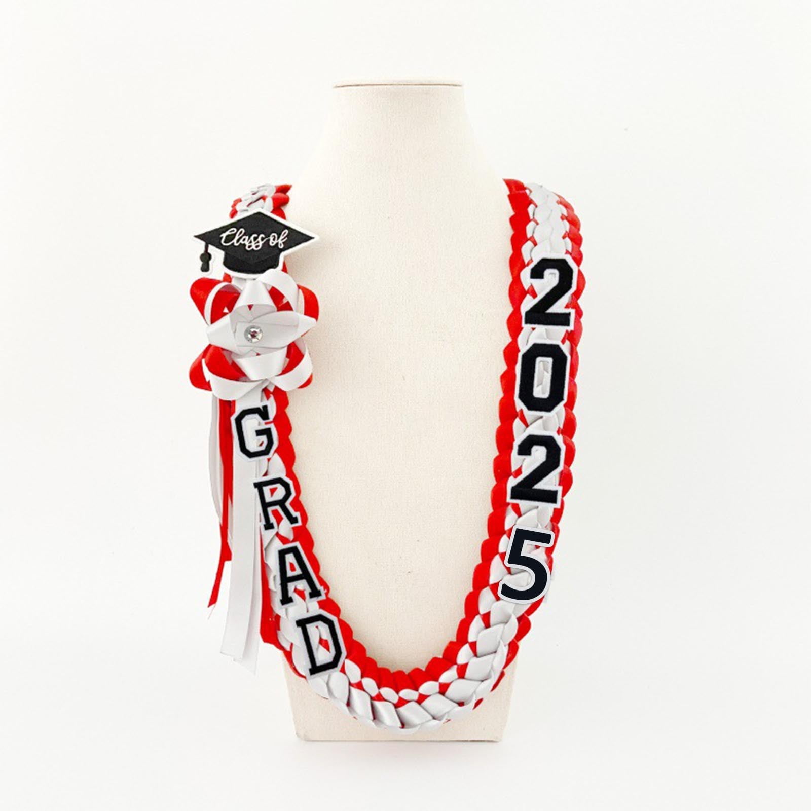 Graduation Lei Wreath Ribbon Rope Set With Graduates Hat, Colorful ...