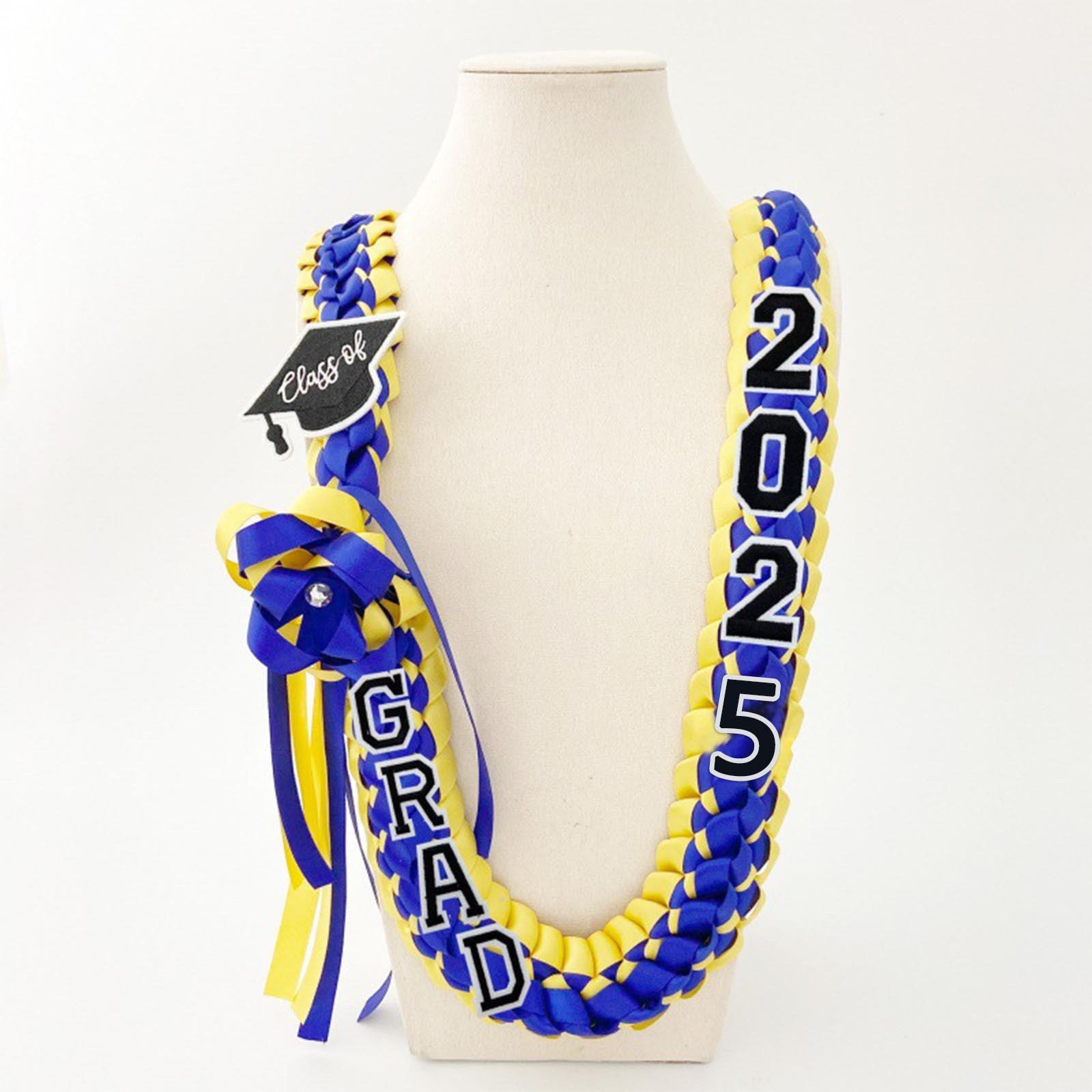 Graduation Lei Wreath Ribbon Rope Set With Graduates Hat, Colorful ...