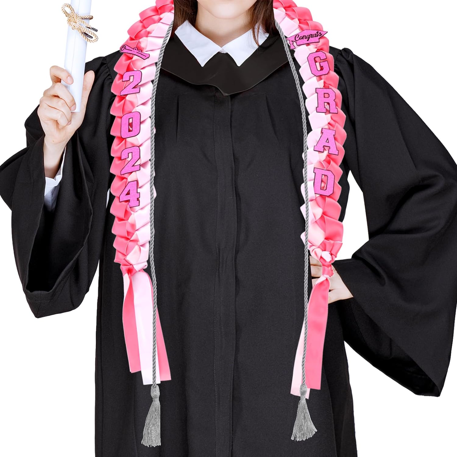 Graduation Leis 2024 Pink, 2024 Graduation Party Handmade Graduation ...