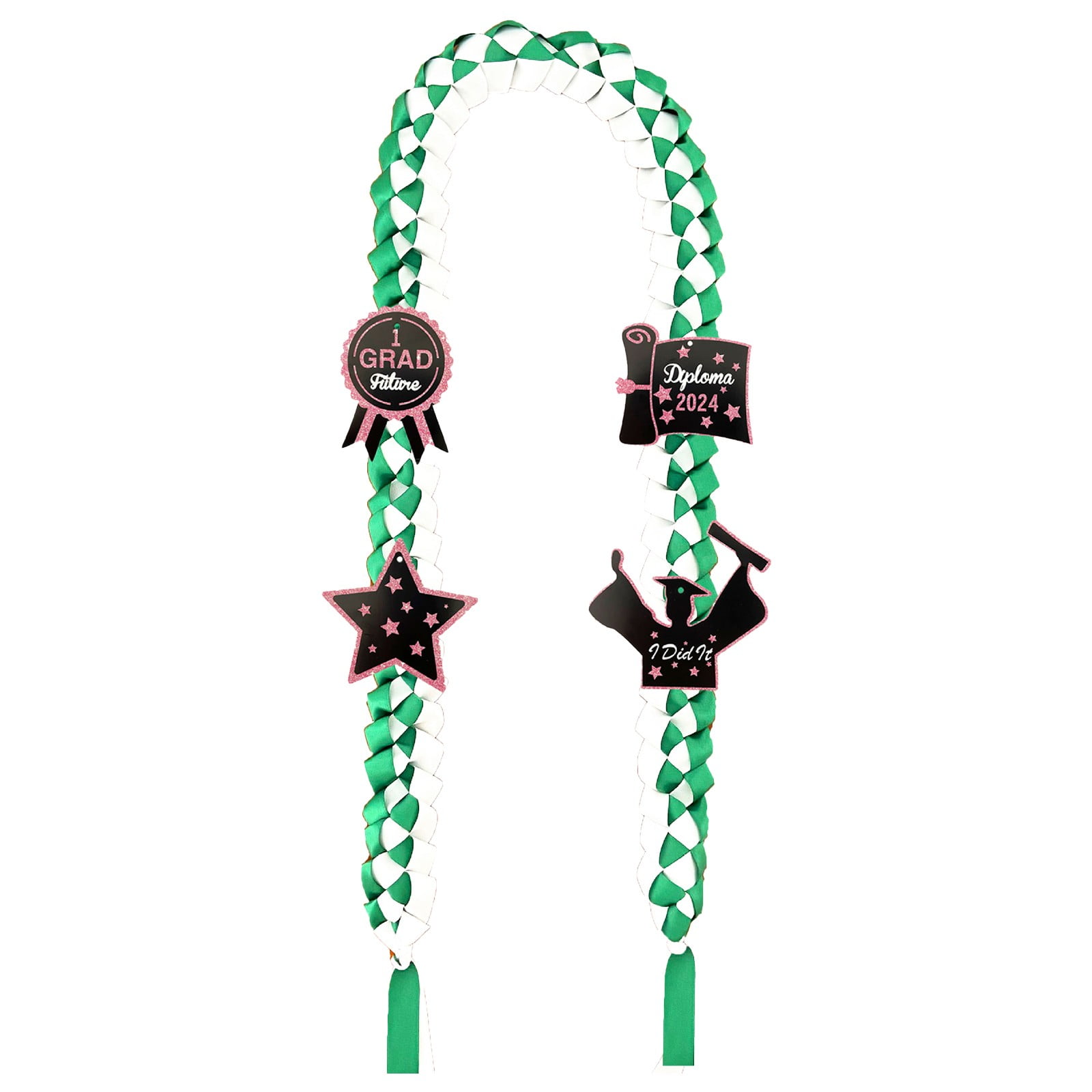 Graduation Leis 2025 Graduate Ribbon Class Of 2025 With Glitter Pin ...