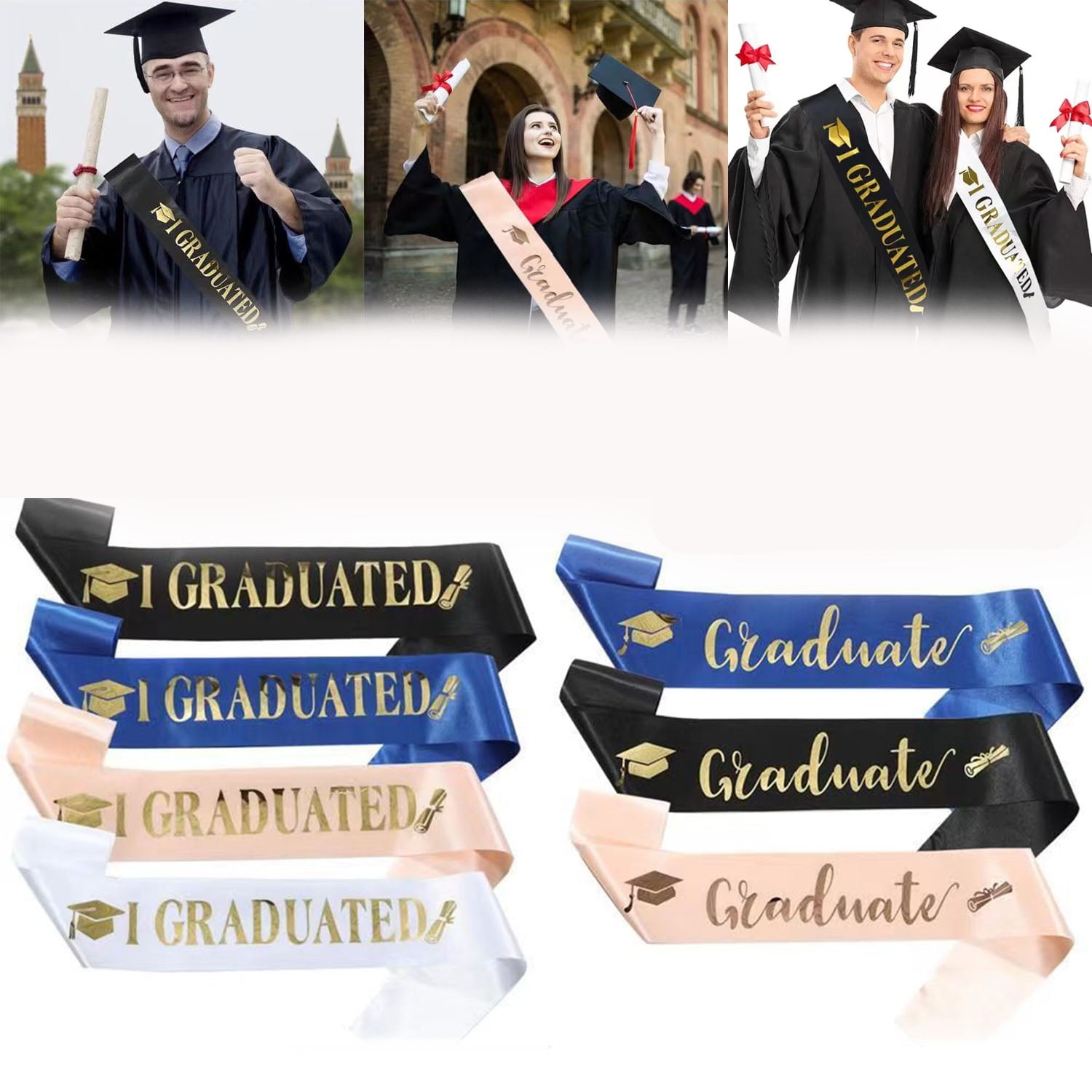 Graduation Leis ,I GRADUATED shoulder strap graduation ceremony dance ...