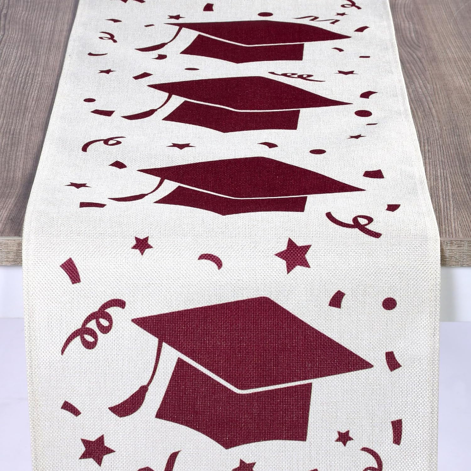 Graduation Linen Table Runners 2024 Graduation Party r Grad Cap Table ...