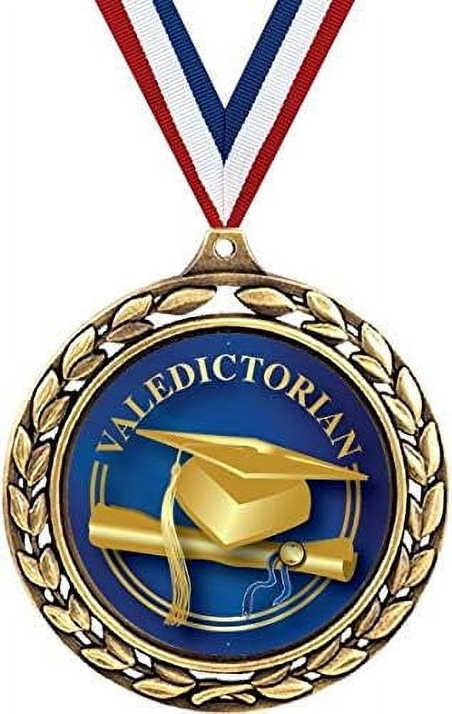 Graduation Medals - 2 1/2" Laurel Wreath Graduate Valedictorian Medal ...