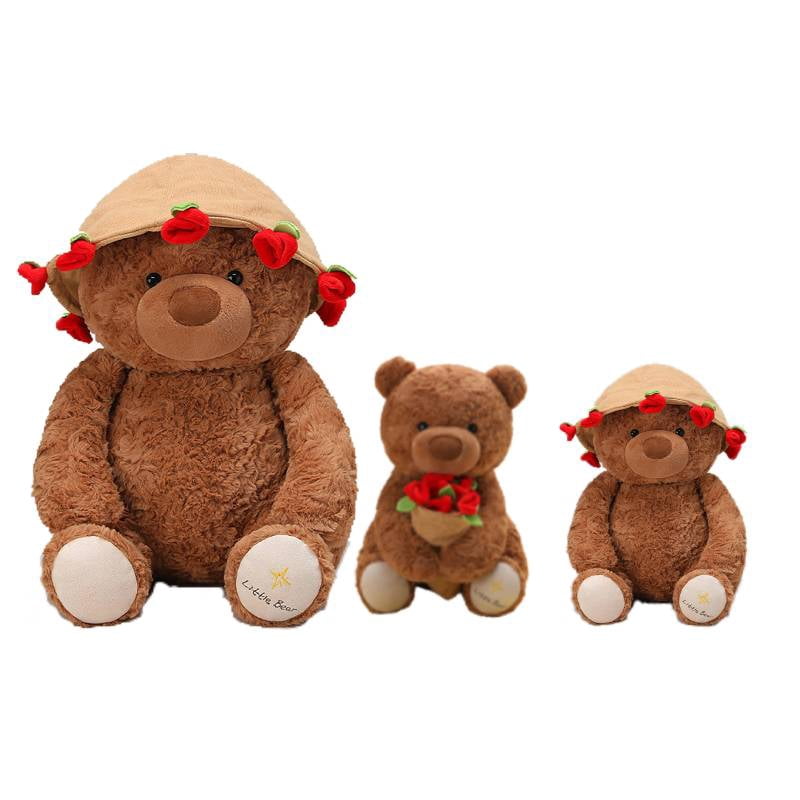 Graduation Medium Brown Class of 2025 Bear Plush with Rose Bouquet Hat ...