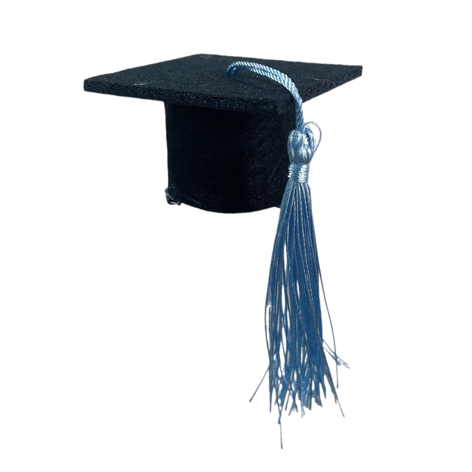 Graduation Mini Cap Hair Clip with Blue Tassel,Black Mortarboard Hair ...