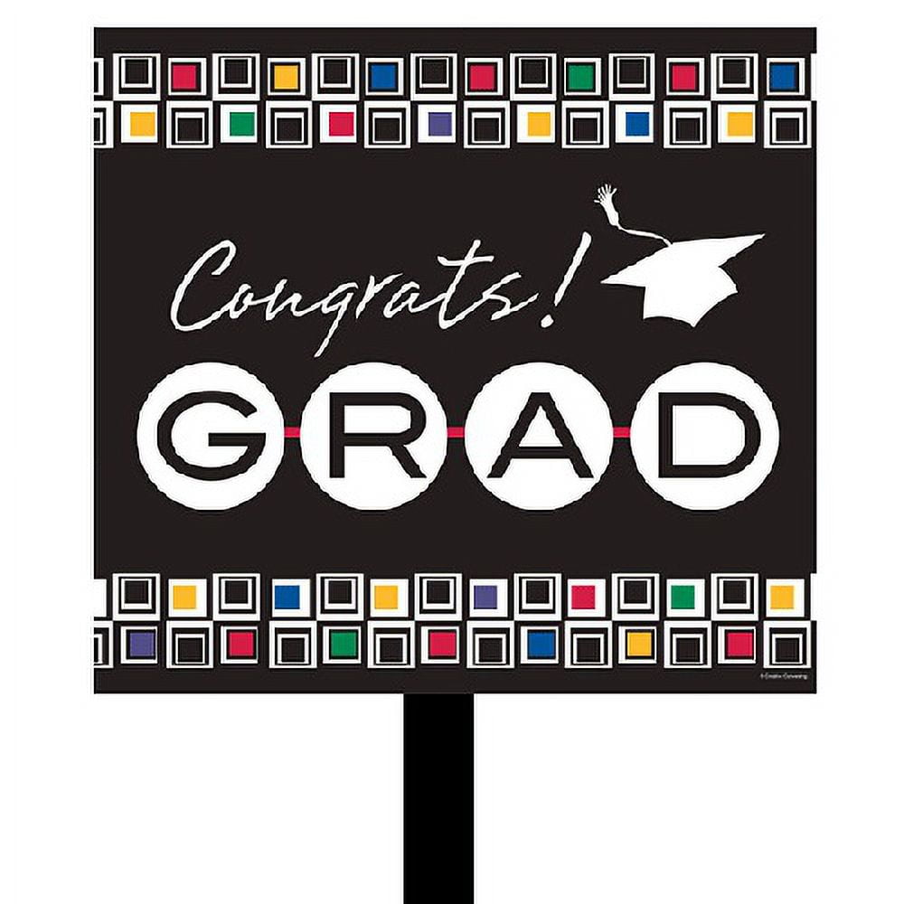 Graduation 'Mod Grad' Plastic Lawn Sign (1ct) - Walmart.com