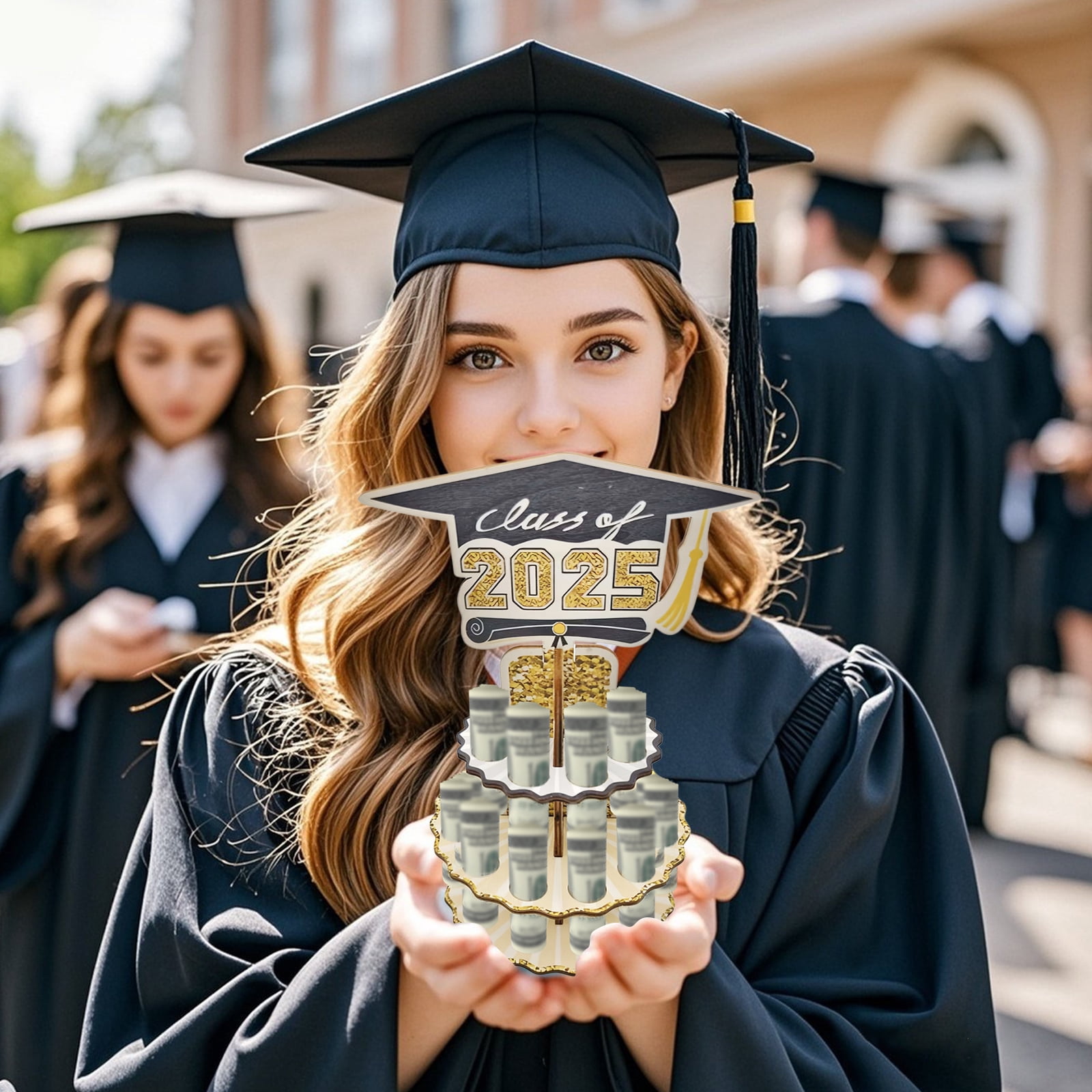 Graduation Money Holder 2025, 2-Tier Paper Money Display,Graduation ...