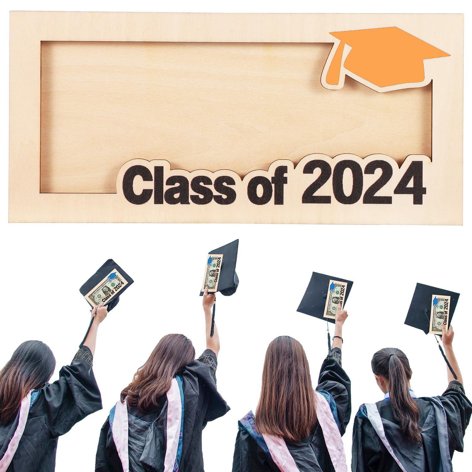 Graduation Money Holder Card, Wooden Money Holder Graduation Class of ...