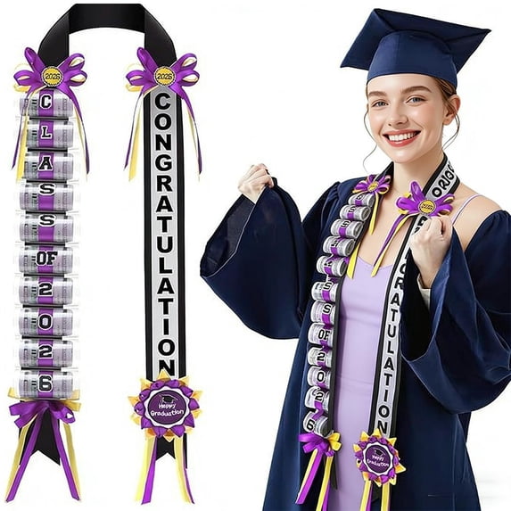 Graduation Money Lei - 48 x 2 Inch Cash Gift Stole for Class of 2026 ...