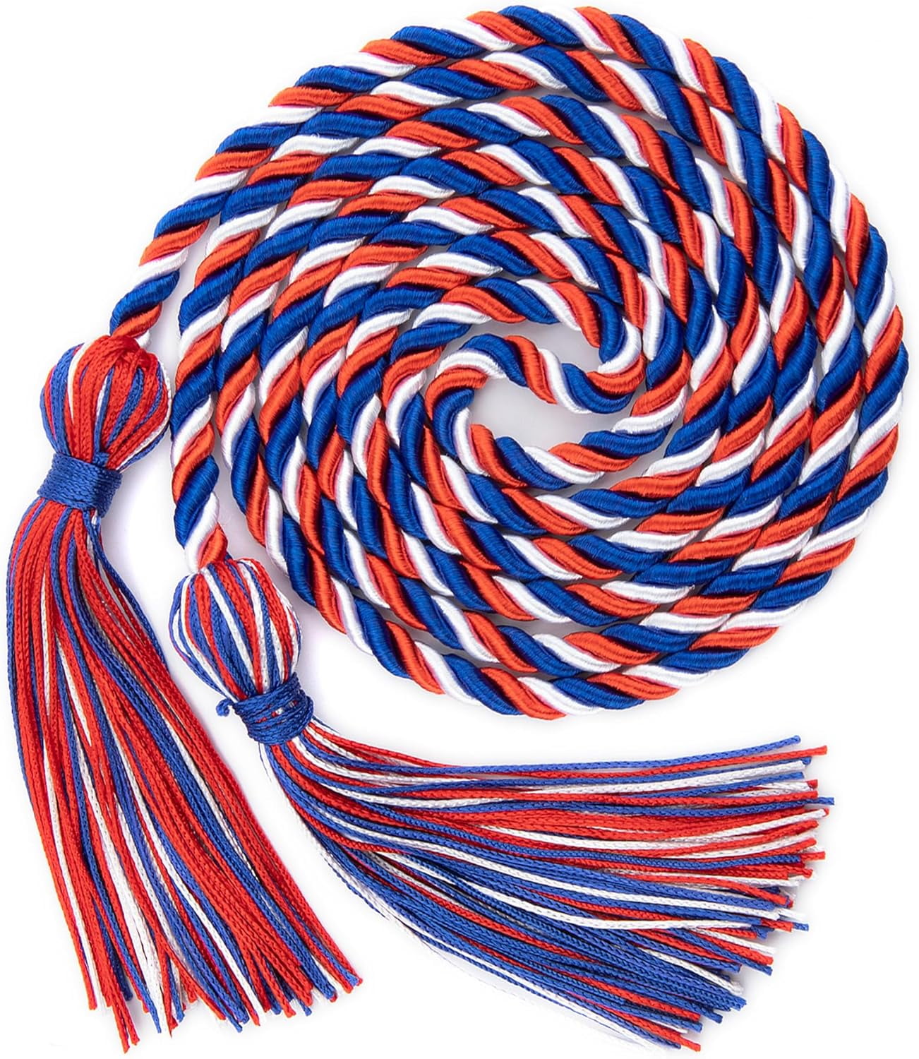 Graduation Multi Color Braided, Graduation Honor Cords, Blue Red White ...