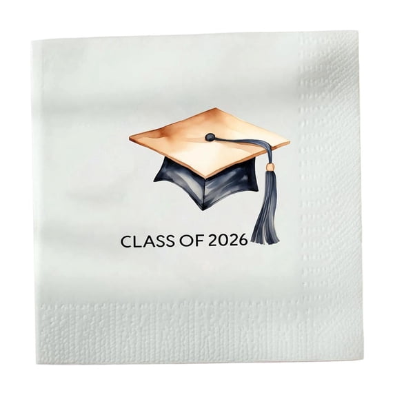 Graduation Napkins Class of 2026, 100 Pack Disposable Paper Napkins ...