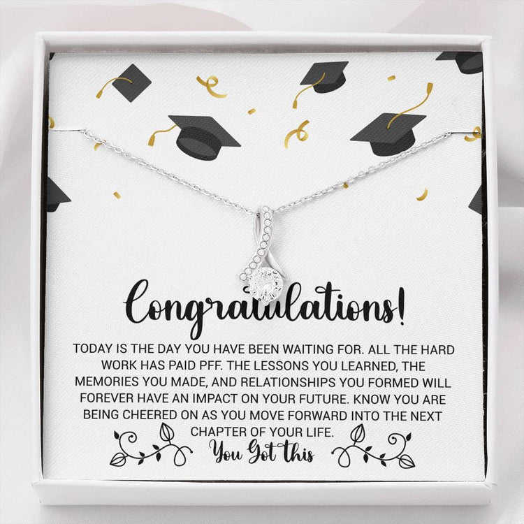 Graduation Necklace Gift - Forward into the next chapter of your life ...