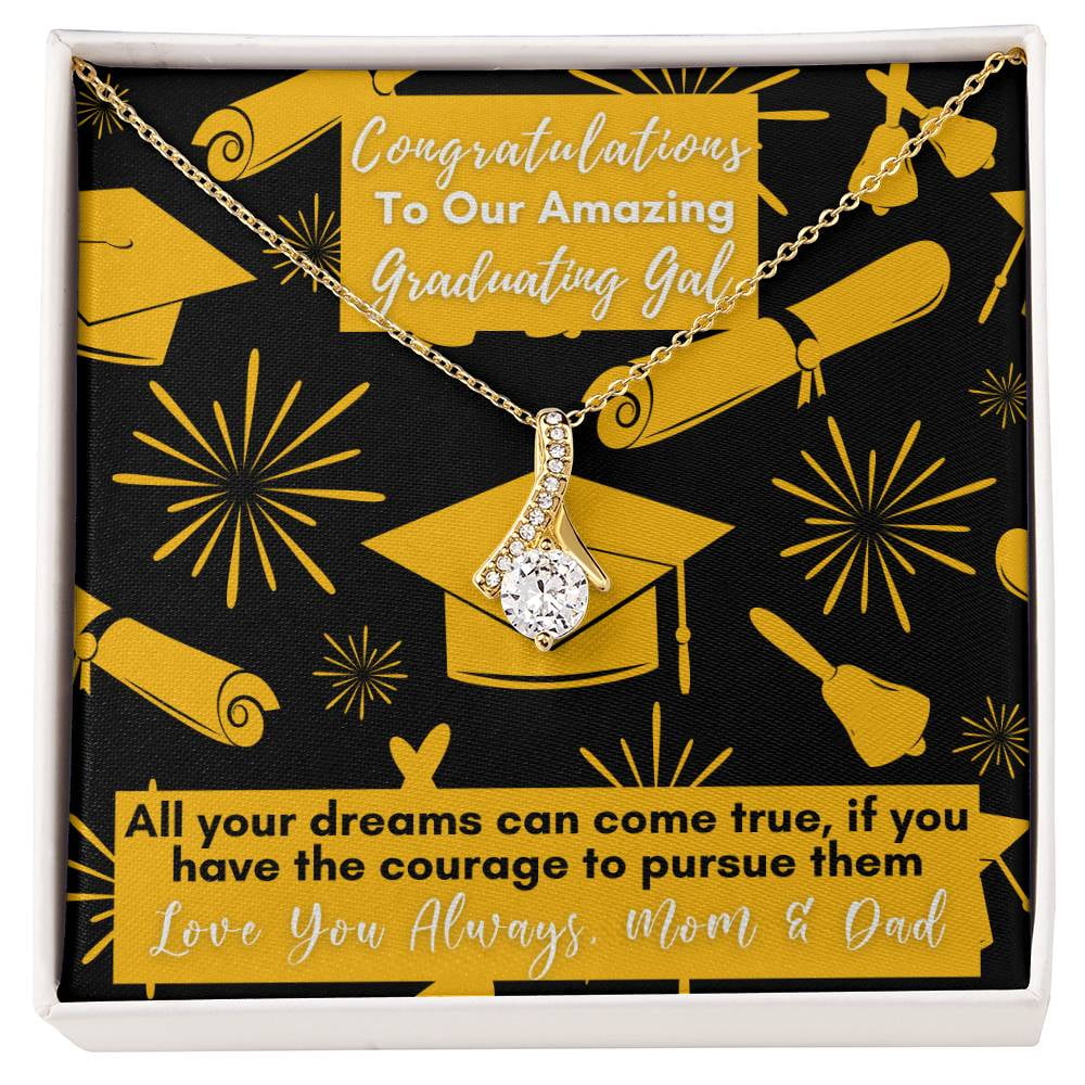 Graduation Necklace From Mom And Dad - Congratulations On Graduating ...